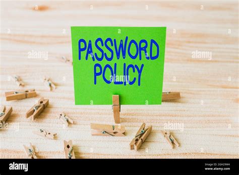 Text Caption Presenting Password Policy Internet Concept First Line Of