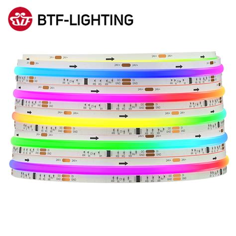 BTF LIGHTING 630LEDs M COB RGB IC LED Light Strip WS2811 IC RGB Dreamy Color High Brightness