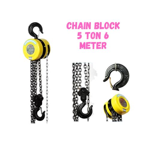 Jual Takel Katrol Kerekan 5 Ton Chain Block 5 Ton 6 Meter Jakarta