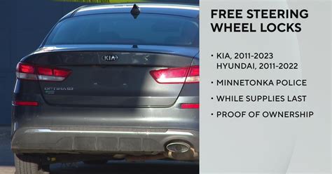 Minnetonka Police Offering Free Steering Wheel Locks For Kia Hyundai