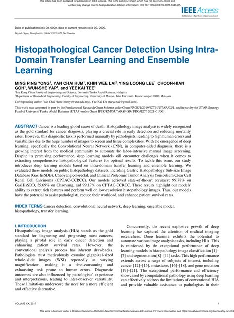 Pdf Histopathological Cancer Detection Using Intra Domain Transfer