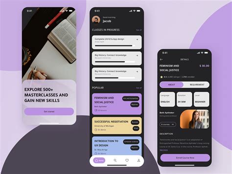 Education App Mobile App Ui Design Concept By Capi Product On Dribbble