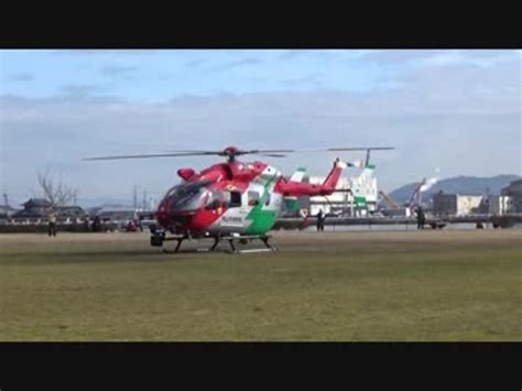 岡山市消防ヘリコプターももたろう エンジンスタート～離陸 ニコニコ動画