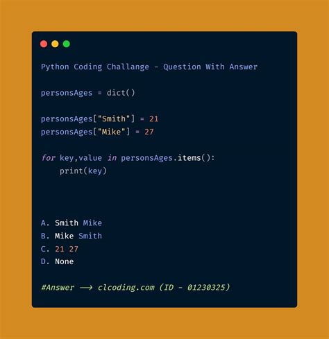 python coding python coding challange question with answer 01230325 answer with explanation