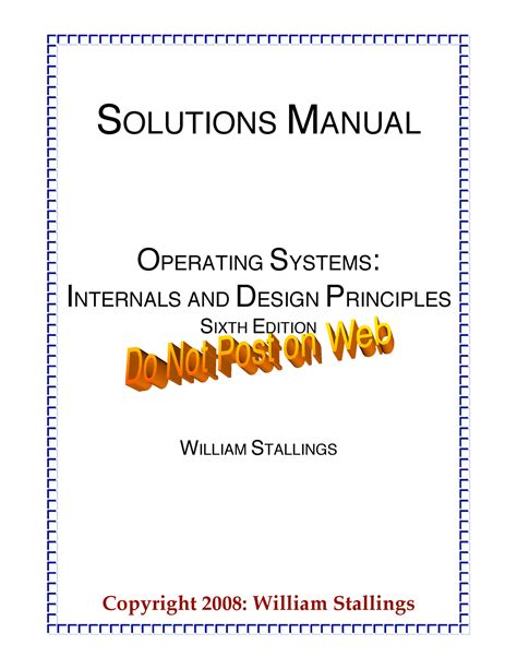 Solutions Manual Operating Systems Inter Solutions Manual Operating