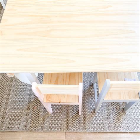 Mesa Rectangular Infantil 2 Sillas Mesa Artesanal De Madera Infantil