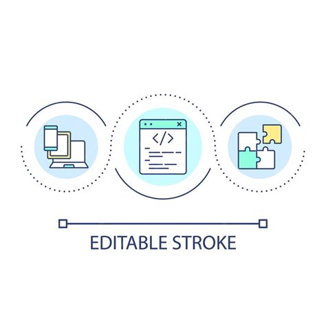 Premium Vector Source Code Portability Loop Concept Icon