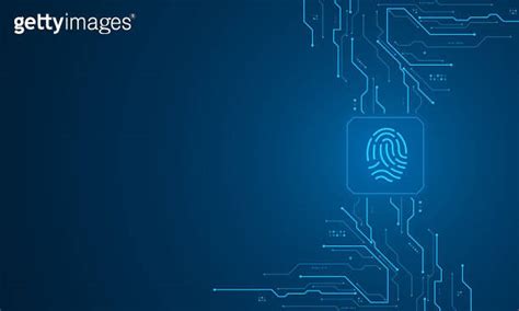 Scan Fingerprint Cyber Security And Password Control Through Fingerprints Access With
