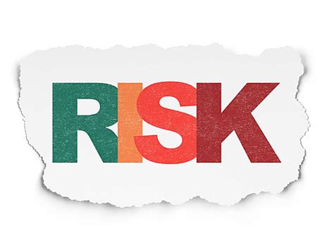 Finance Concept Risk On Torn Paper Background Risk Corporate Text