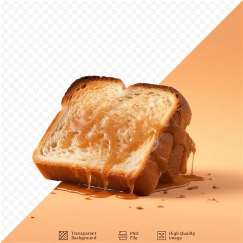 Premium Psd A Slice Of Bread With A Picture Of A House On It