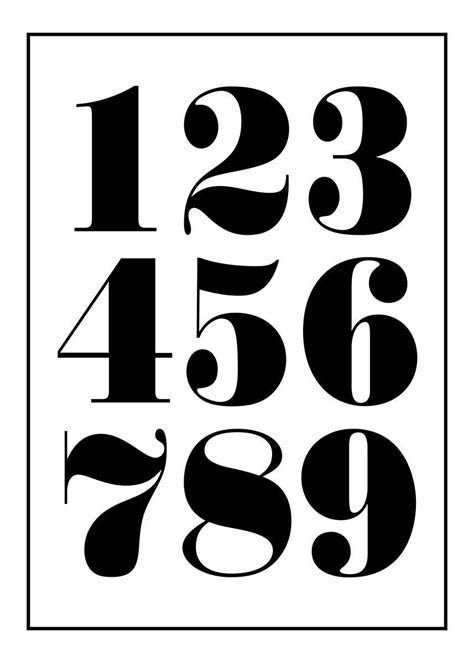 Numbers Poster Numbers Typography Typography Poster Numbers Font