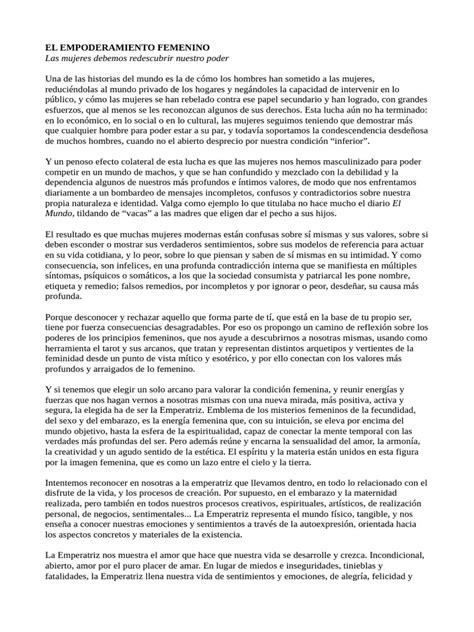 Empoderamiento Mujer Articulo De Pilar Pdf