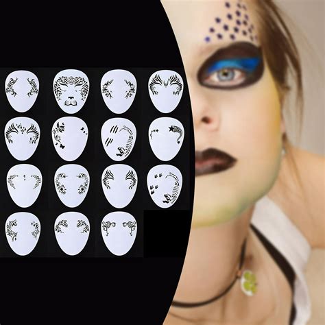 Plantillas De Pintura Facial Conjunto De Plantillas De Pintura Facial