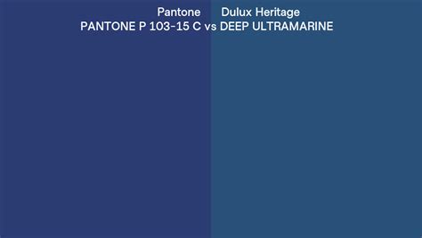 Pantone P 103 15 C Vs Dulux Heritage Deep Ultramarine Side By Side