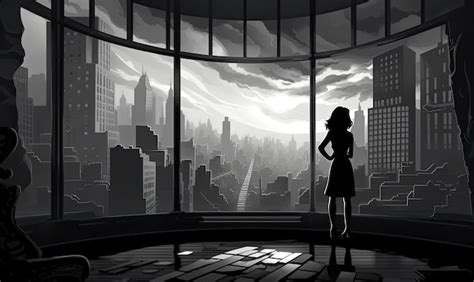 Premium Ai Image A Woman Standing In Front Of An Open Window