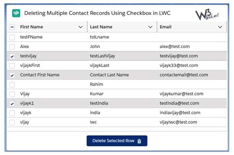 Deleting Multiple Records Dynamically With Checkbox On Delete Button In