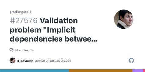 Validation Problem Implicit Dependencies Between Tasks Is Not Consistently Reported · Issue