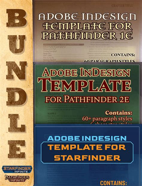 adobe indesign templates [bundle] paizo