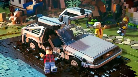 Doc And Marty Drive The New Lego Back To The Future Delorean Time