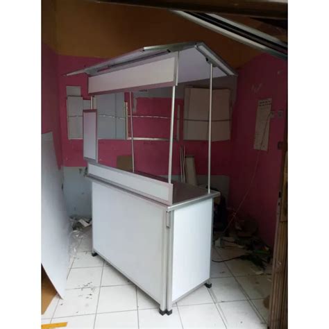 Ukuran 120x60cm Booth Portable Booth Lipat Gerobak Lipat Meja