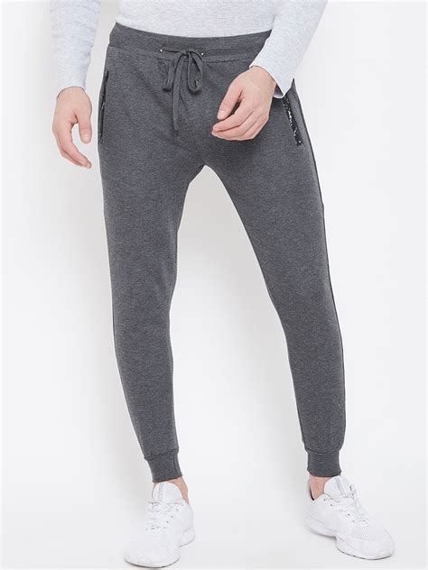 Buy Duke Men Grey Solid Joggers Track Pants For Men 11242436 Myntra