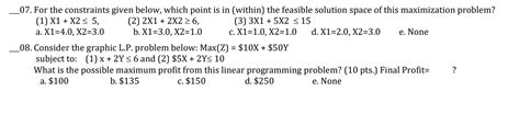 Solved 07 For The Constraints Given Below Which Point Is