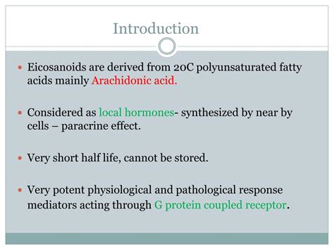 Ppt Eicosanoids Powerpoint Presentation Free Download Id 1999268