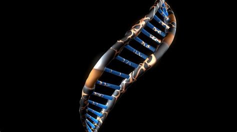 검정색 배경 과학 및 의학 개념에서 유전학을 위해 수정된 파란색 Dna 헬릭스 염색체의 3d 그림 게놈 나선 줄기 세포 배경 일러스트 및 사진 무료 다운로드 Pngtree