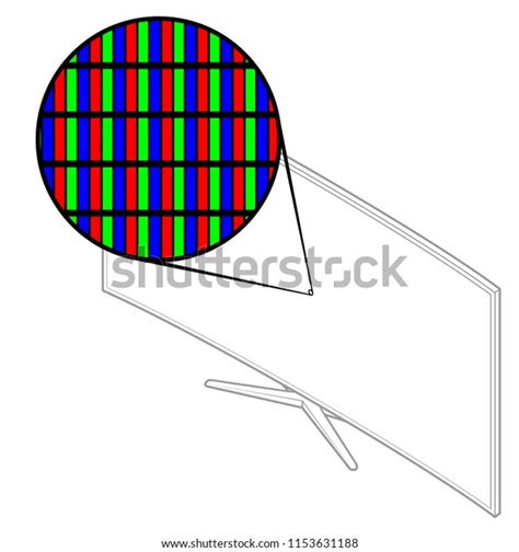 Magnified View Showing Subpixel Arrangement On Stock Vector Royalty Free 1153631188 Shutterstock