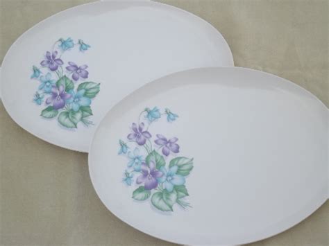 Violet Corsage Melmac Dishes Set Of Serving Pieces Vintage Marcrest Melmac