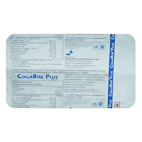 Collarise Plus Strip Of 10 Tablets Health And Personal Care