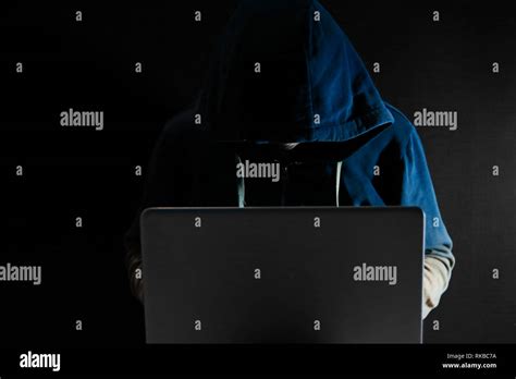 Hacker Hacking The Server Stock Photo Alamy