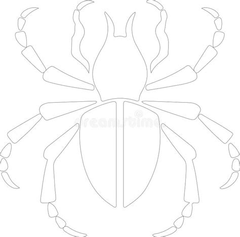 Arthropod Outline Silhouette Generative Ai Stock Vector Illustration