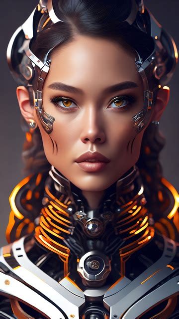 Download Ai Generated Woman Cyborg Royalty Free Stock Illustration
