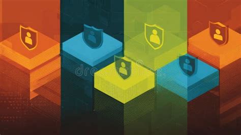 Data Privacy Infographic Highlighting Protection Layers And User Icons
