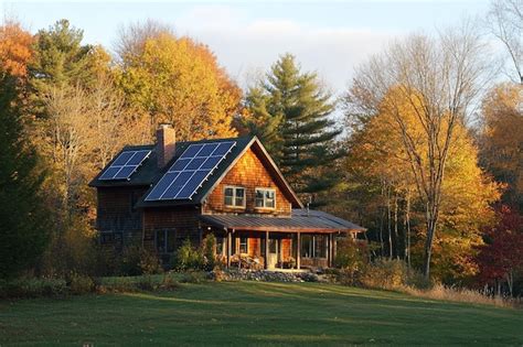 A House With Solar Panels On The Roof And A House With A Solar Panel On