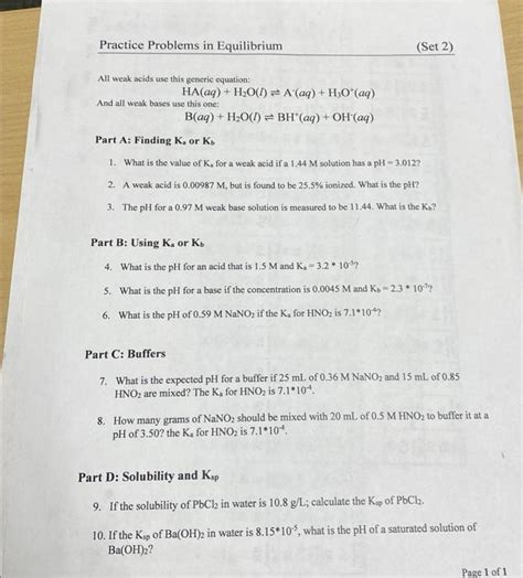 Solved All Weak Acids Use This Generic Equation Haaq