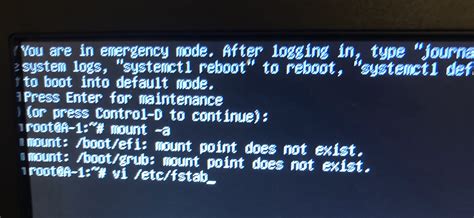 grub efi emergency mode boot irzu institute