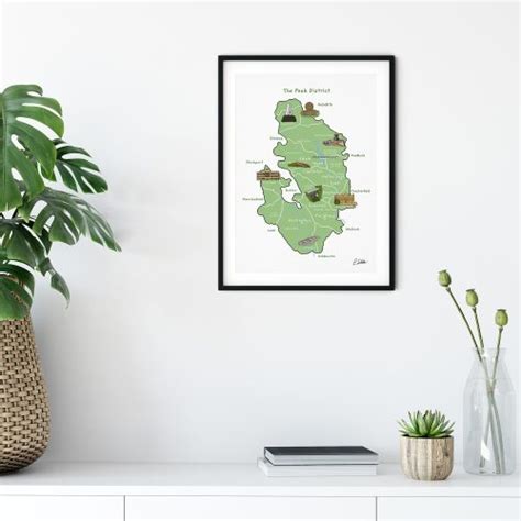 Peak District Map Lisa Swift