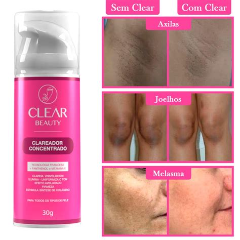 Clareador De Virilha E Axila Creme Clareador Partes Intimas Clear