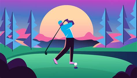 Man Play Glof Flat Illustration 21775573 Vector Art At Vecteezy