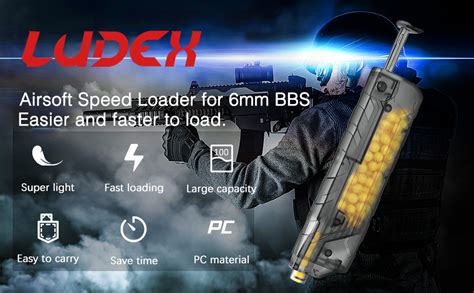 Ludex Airsoft Speed Loader 6mm Bbs Pellet Magazine 100 Round Capacity