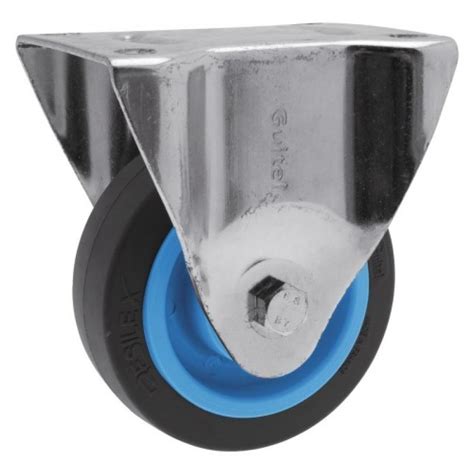 Roulette fixe sur platine roue résilex pour charges lourdes maxiroll