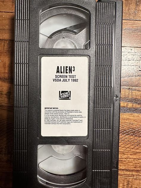 Mystery Solved Alien 3 Screen Test Vhs Rvhs