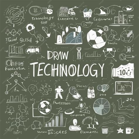 Hand Draw Technology Sketch Icon Doodle Set Design Doodle Art Business Hand Drawn Vector Simple