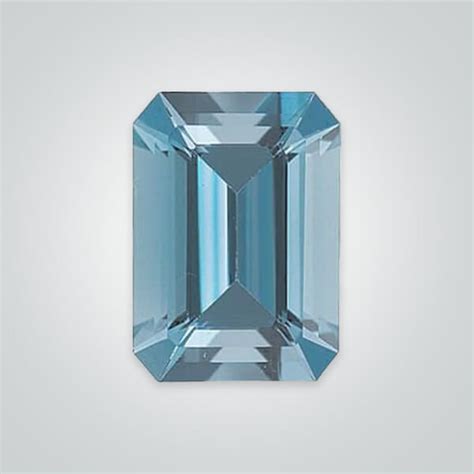 Natural Aquamarine Octagon Aaa Cubic Zirconia Cz Natural