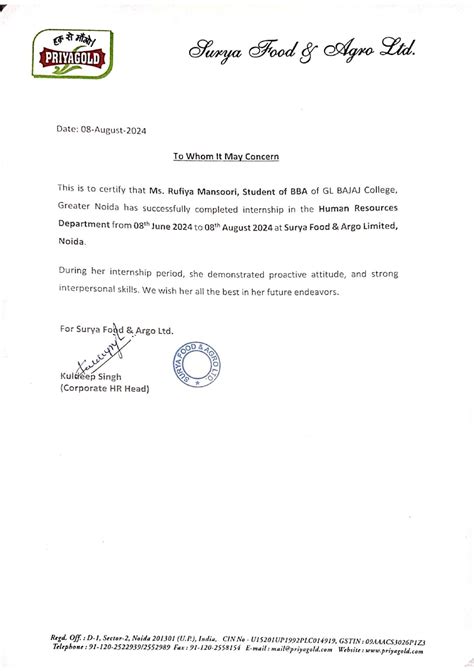 Rufiya Mansoori On Linkedin Internship Hr Priyagold Learning