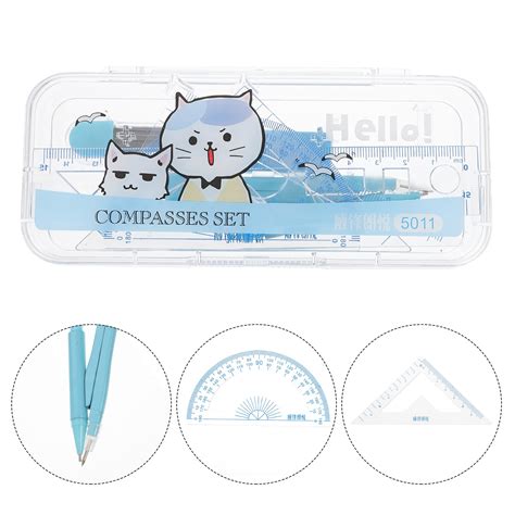 1 Set Ruler Protractor Geometry Precision Drawing Lovingprices