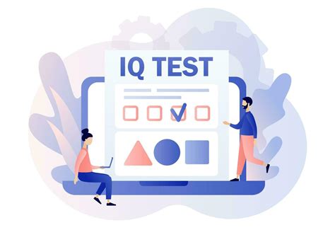 Iq Prueba Inteligencia Cociente Minúsculo Mujer Determinar Cognitivo Habilidades Moderno