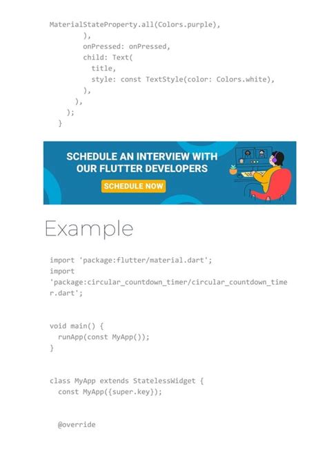 Circular Timer In Flutterpdf